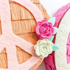 Felt Flower Peace Sign Pinata | Groovy 70s Party Decor - Etsy