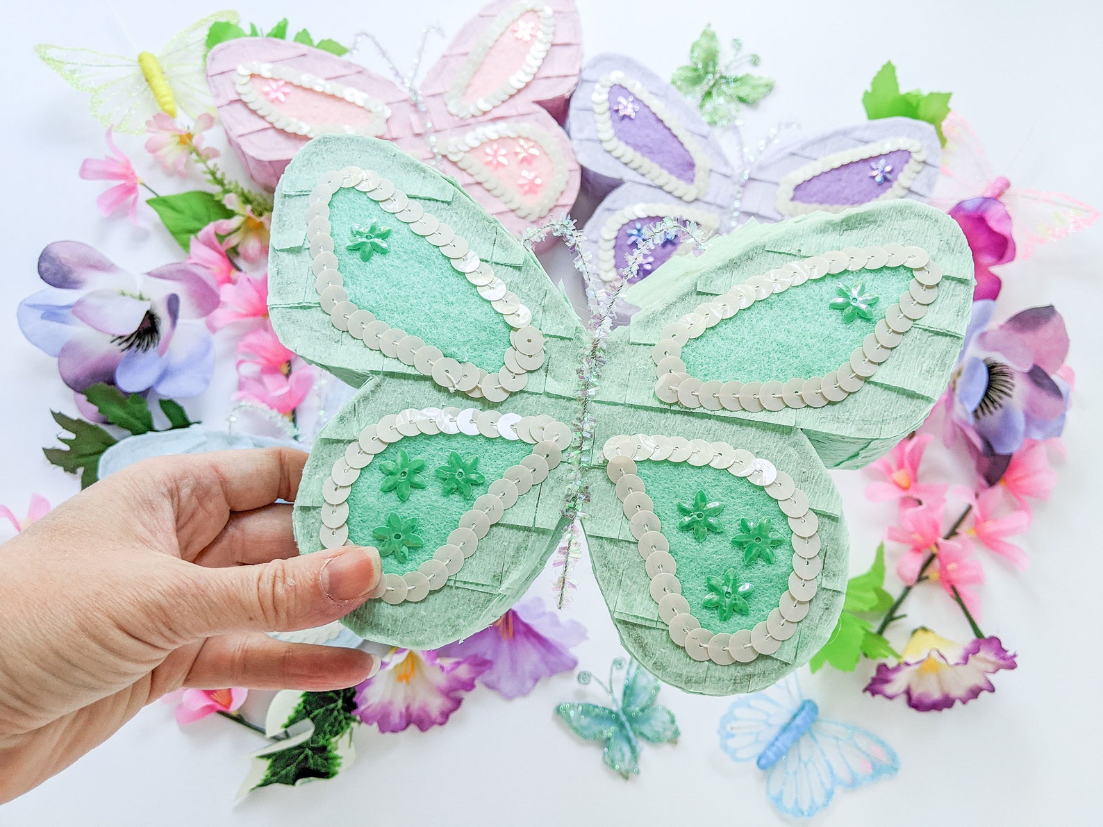 Pastel Butterfly Mini Pinata | Sequin Fairy Party Favor - Etsy