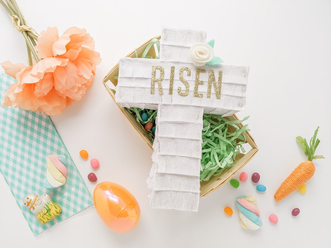Easter Cross Mini Pinata Risen Cross Pinata, Communion Day Pinata ...