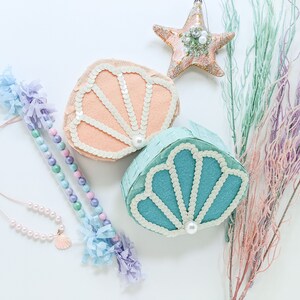 Pastel Seashell Mini Pinata Mermaid Party Favor, Mermaid Decor, Under ...