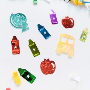 Back to School Confetti First Day of School Party Confetti, School Bus ...
