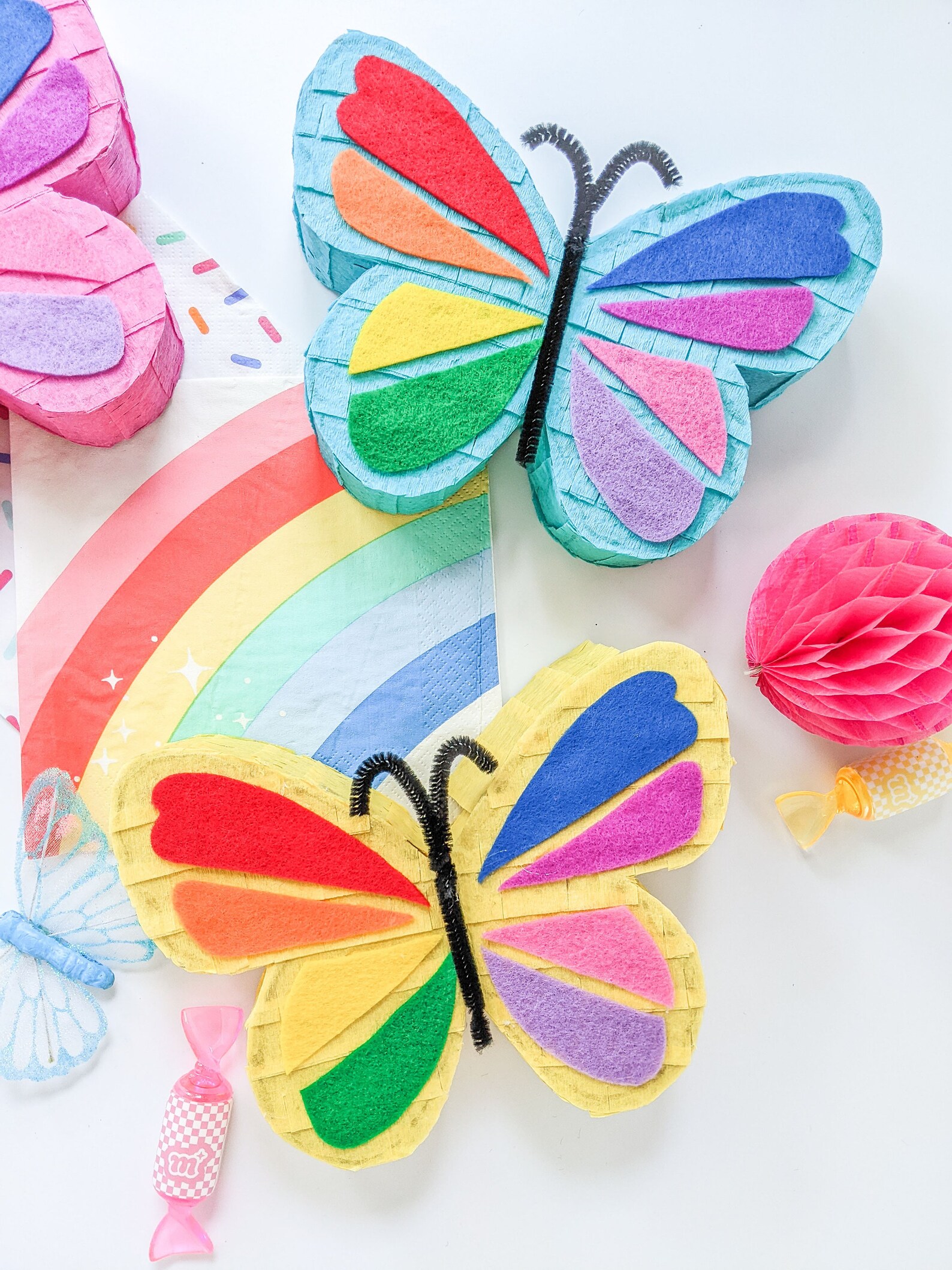 Bright Rainbow Butterfly Mini Pinata ONE Pinata Butterfly - Etsy