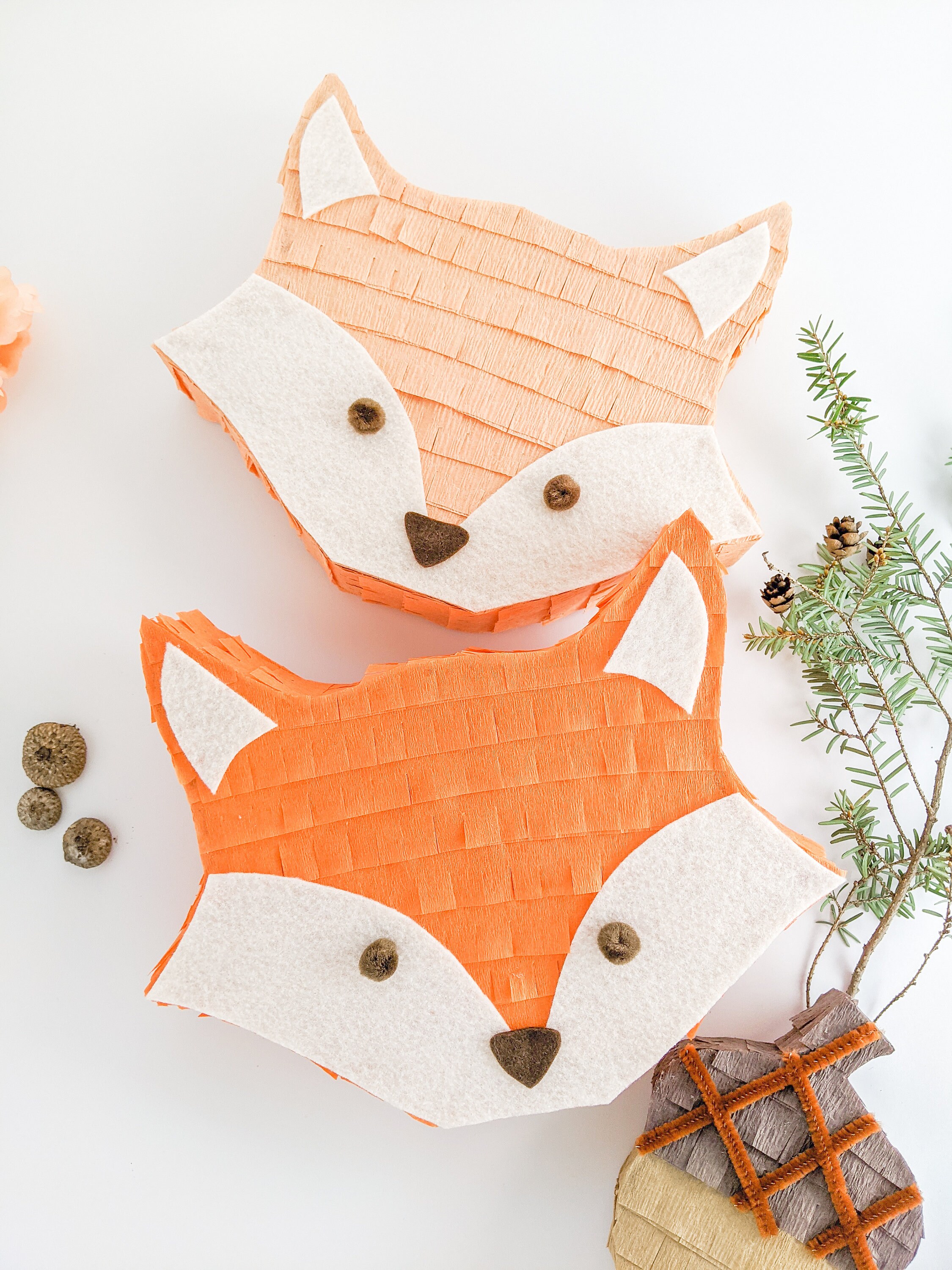 Woodland Fox Pinata Fox Mini Pinata Boho Floral Crown | Etsy