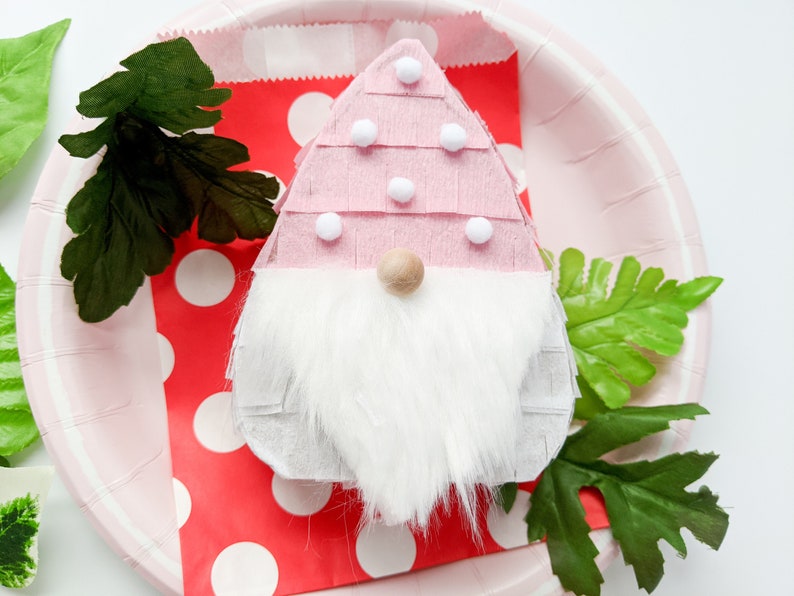 Gnome or Mushroom Mini Pinata in Pink or Red ONE Pinata | Etsy