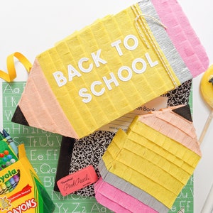 Yellow Pencil Mini Pinata | First Day of School Gift, Back to School ...