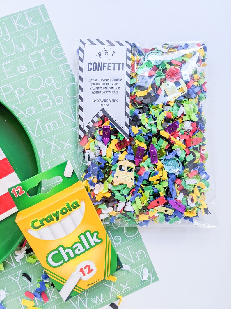 Back to School Confetti First Day of School Party Confetti - Etsy