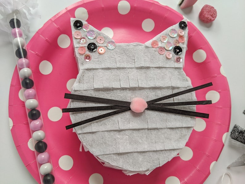 Kitty Cat Mini Pinata With Sequin Ears Are You Kitten Me - Etsy
