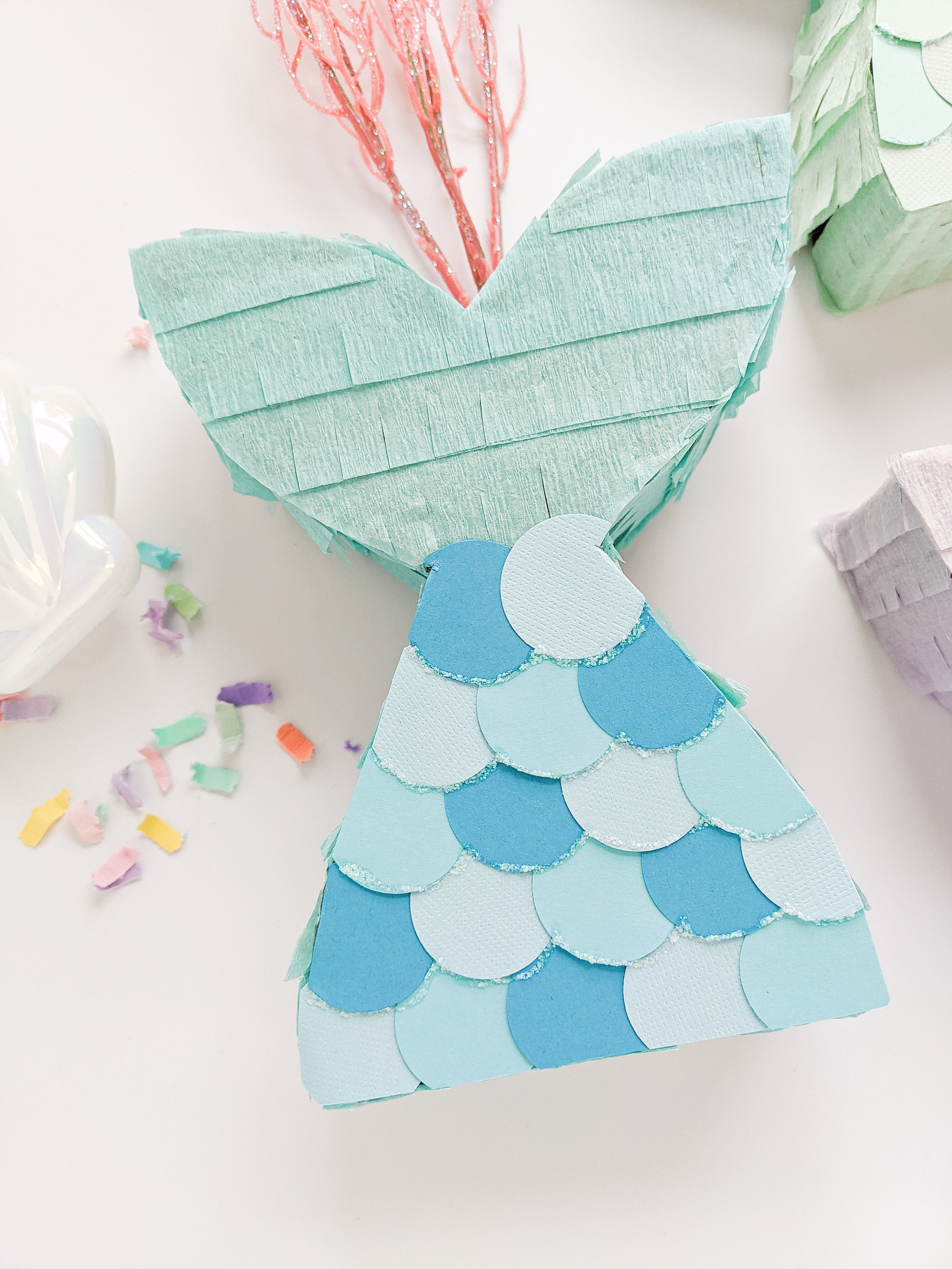 Pastel Rainbow Mermaid Tail Mini Pinata Mermaid Party Favor - Etsy UK