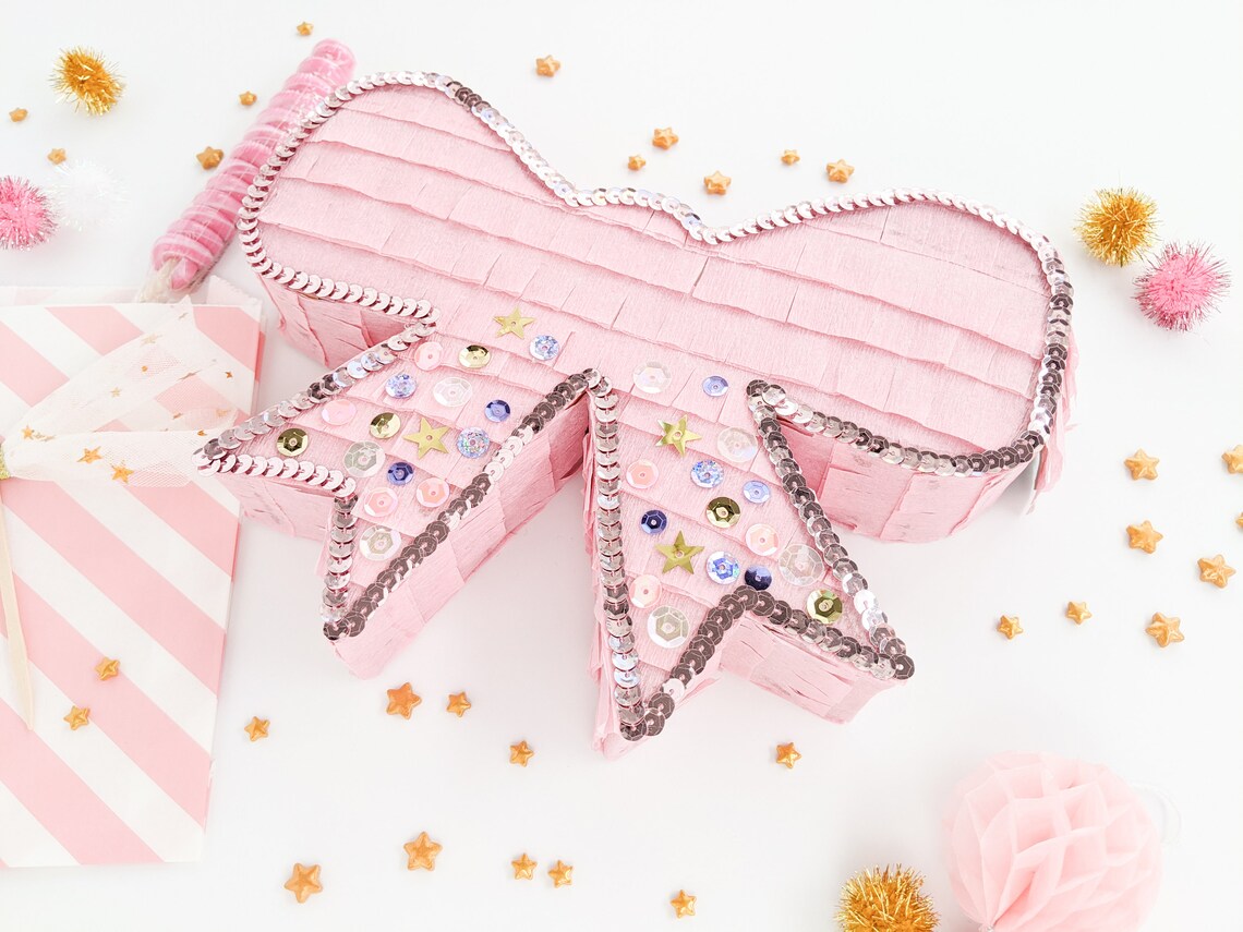 Sparkly pink sequin girly bow pinata gift: ONE pinata pink | Etsy