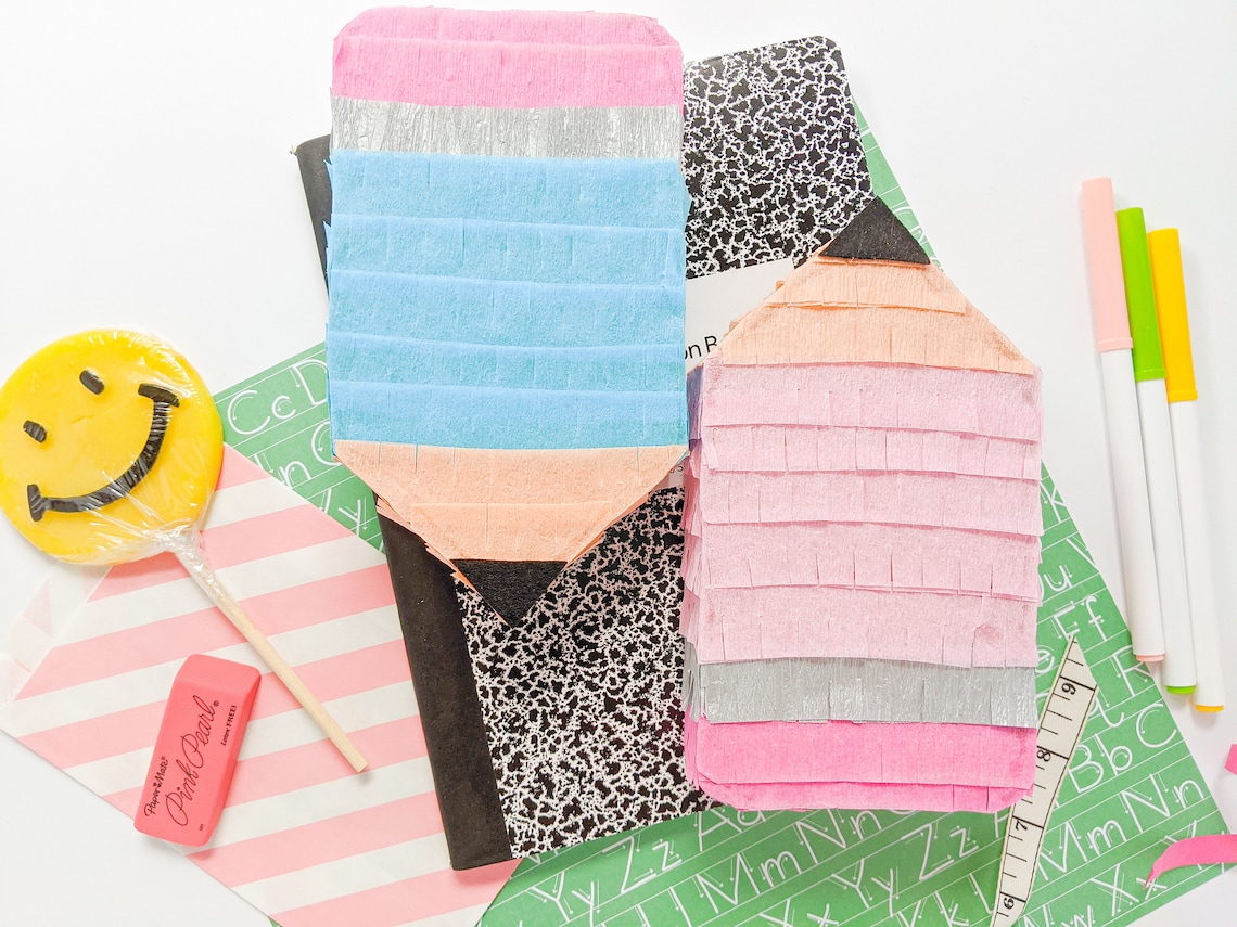 Yellow Pencil Mini Pinata First Day of School Gift Back to | Etsy