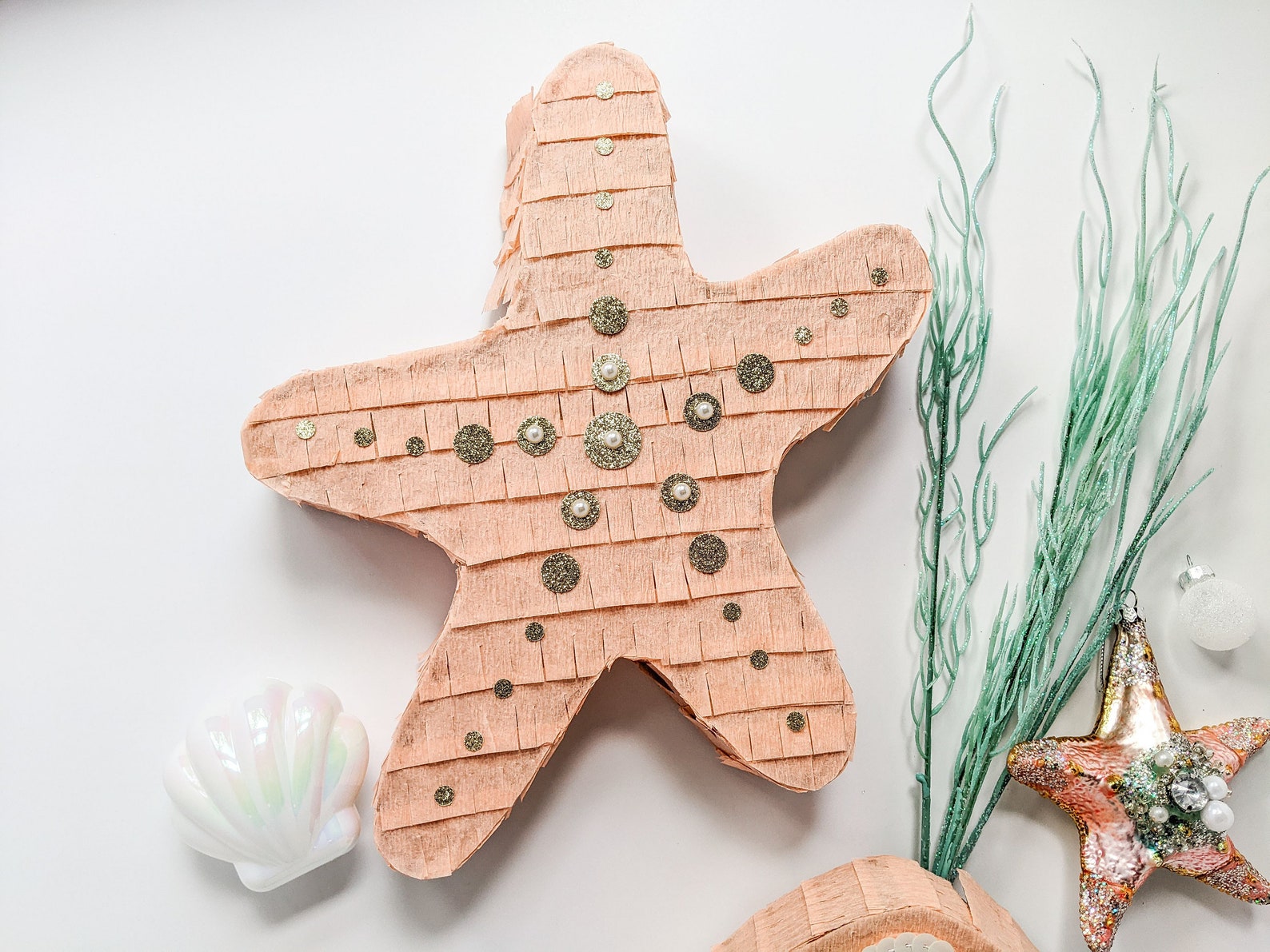 Starfish Mini Pinata Under the Sea Party, Mermaid Party Favor, Nautical ...