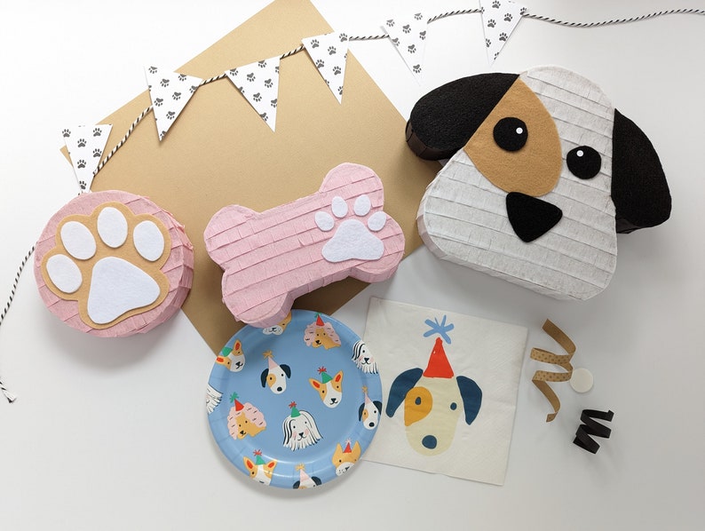 Dog Paw Print Pinata | Puppy Birthday Party Decor, Adoption Gift - Etsy
