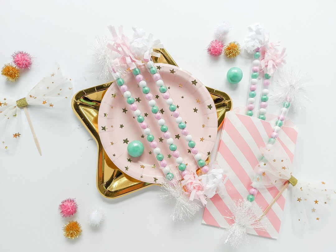 Pastel Pink Mint Green White Candy Wands SET of 6 Pink Girl Birthday ... Pastel Pink Mint Green White Candy Wands SET of 6 Pink Girl Birthday ...