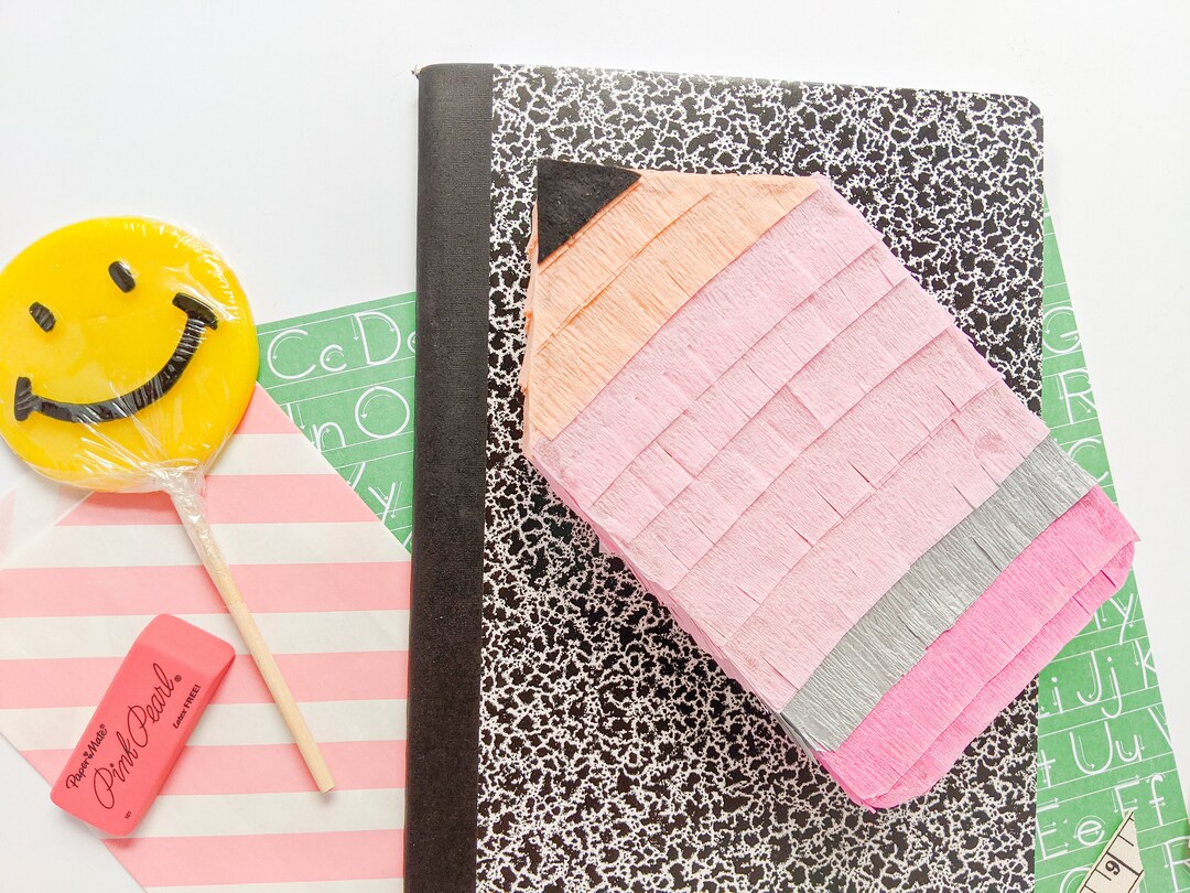 Pink Pencil Mini Pinata | First Day of School Gift, Back to School ...