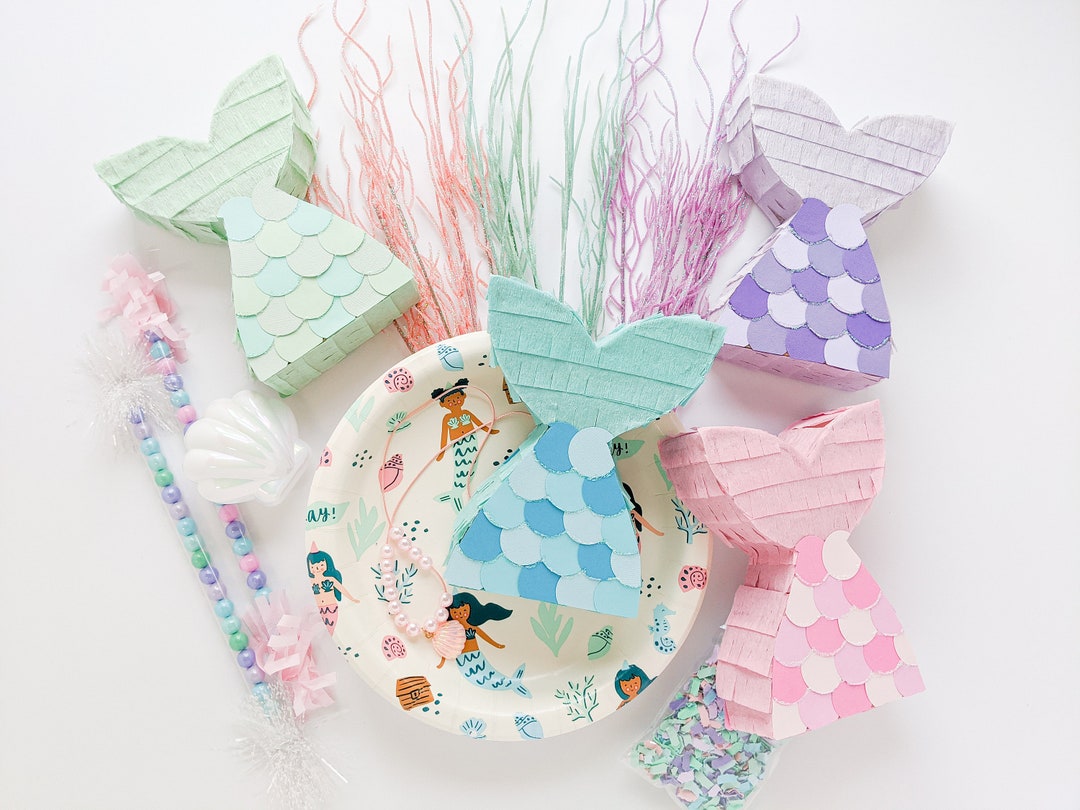 Pastel Mermaid Tail Pinata | Under the Sea Party Favor - Etsy