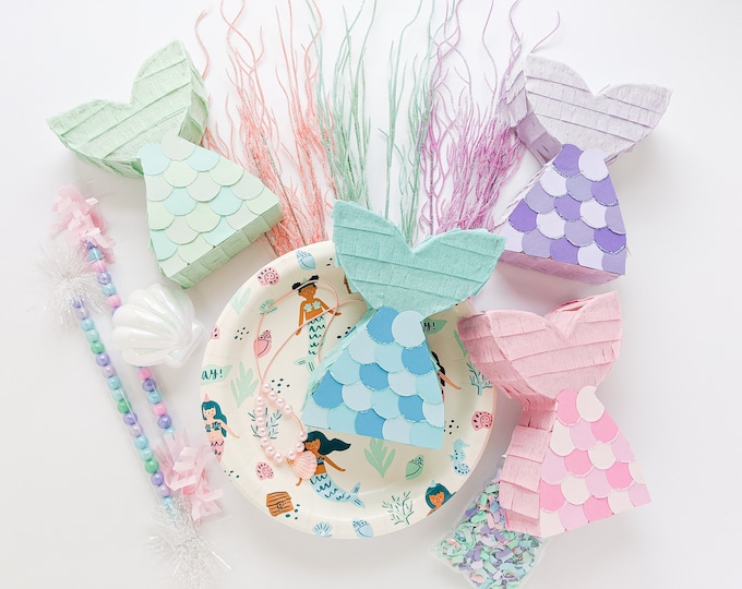 Pastel Mermaid Tail Mini Pinata Mermaid Party Favor Mermaid - Etsy