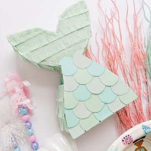 Pastel Mermaid Tail Mini Pinata | Mermaid Party Favor, Mermaid Decor ...