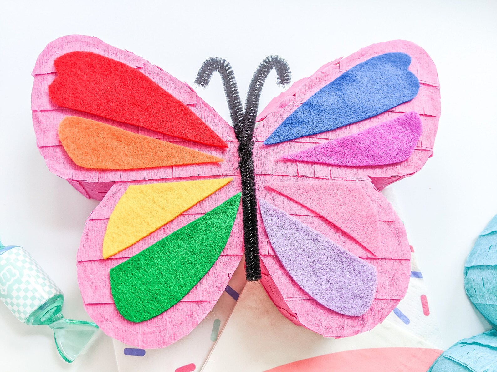 Rainbow Butterfly Mini Pinata | Fiesta Party Favor - Etsy