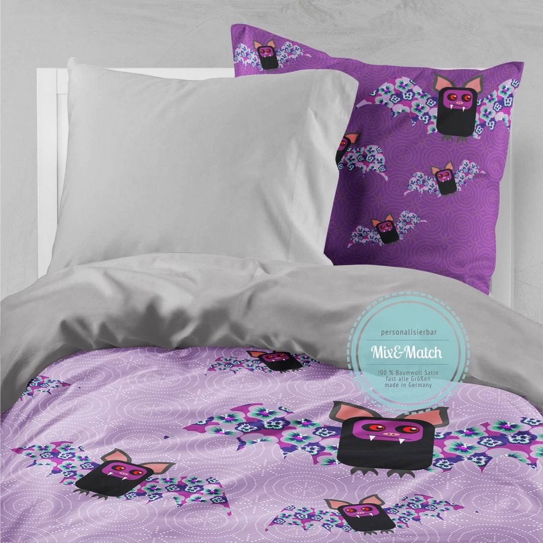 Kids Bedding With Funny Bats Mix & Match - Etsy UK