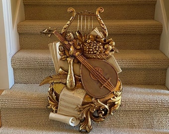 Vintage Lyre Plaque - Etsy