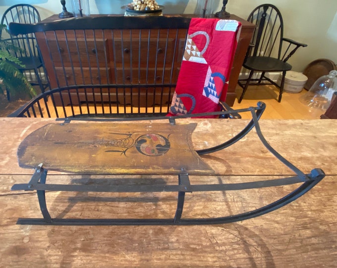 Antique Primitive 19th Century Paint Decorated Child's Runner Sled - Etsy