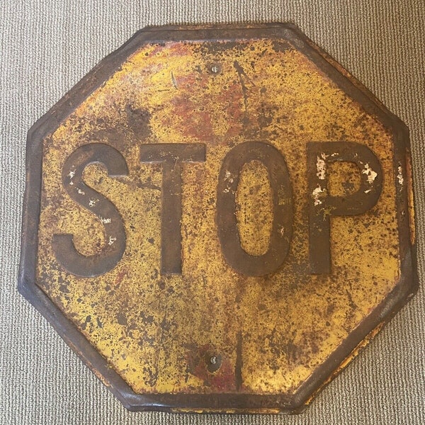 Antique Stop Signs - Etsy