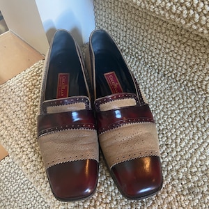 Vintage Cole Haam Spectator Loafers Two-tone Cordovan & Tan Leather ...