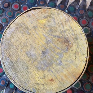 Primitive Antique Wooden Firkin Sugar Bucket Chrome Yellow Mustard Old ...