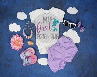 My First Beach Trip Svg Dxf Png Eps Silhouette Cricut - Etsy