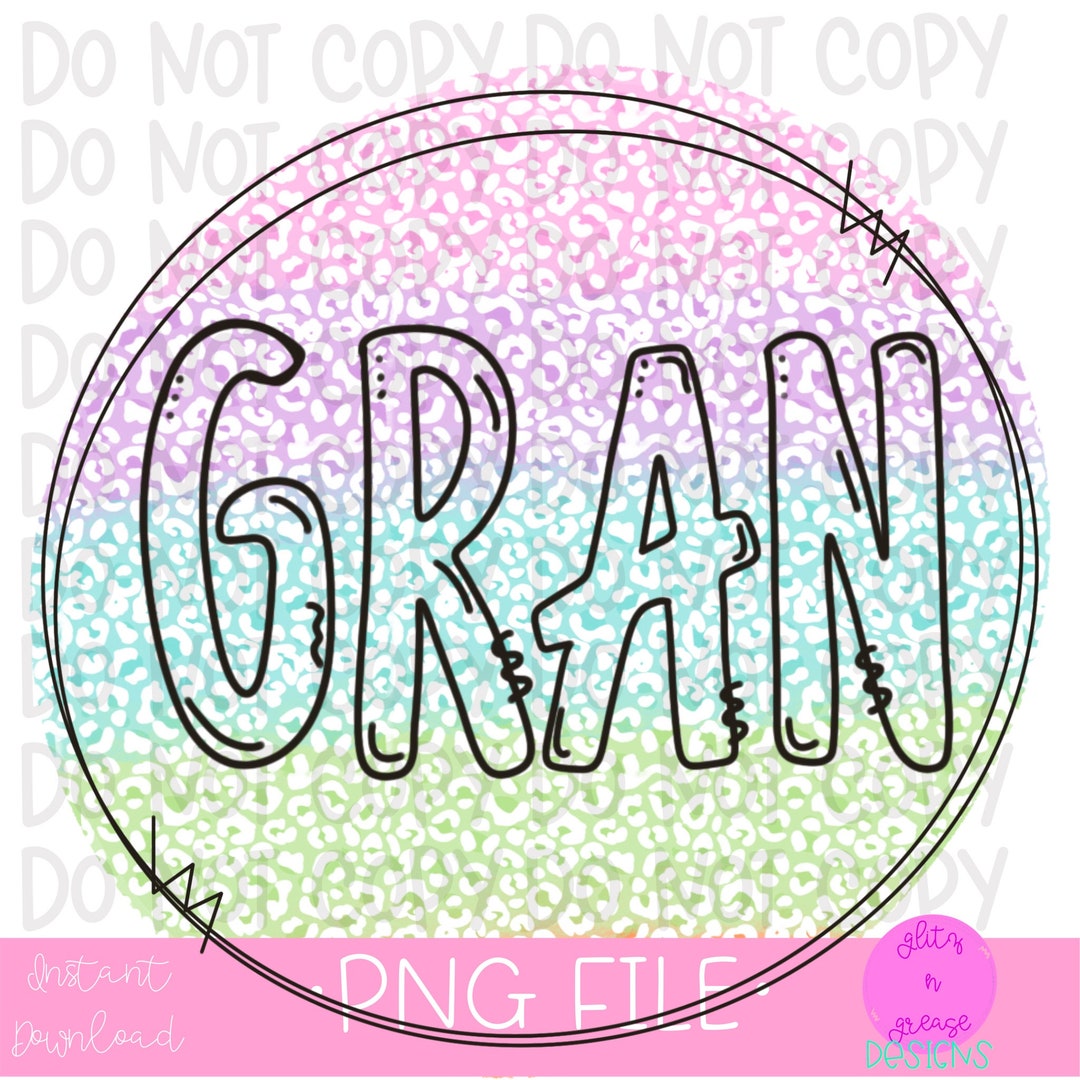 Gran Png, Gran Rainbow Leopard Png, Digital Download, Instant Download ...