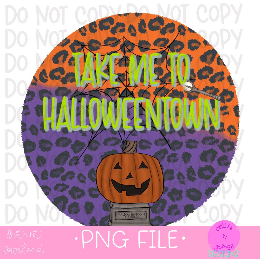Magic Halloweentown PNG: Pumpkin Town Design (digital Download) - Etsy