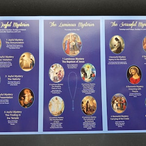 How to Pray the Rosary Tri-fold Booklet - Etsy