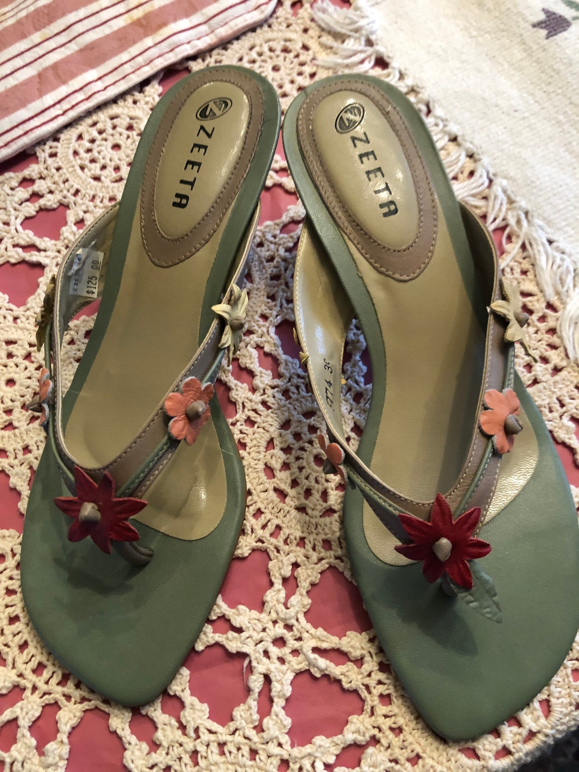 Vintage ZEETA Leather Sandals.reduced - Etsy