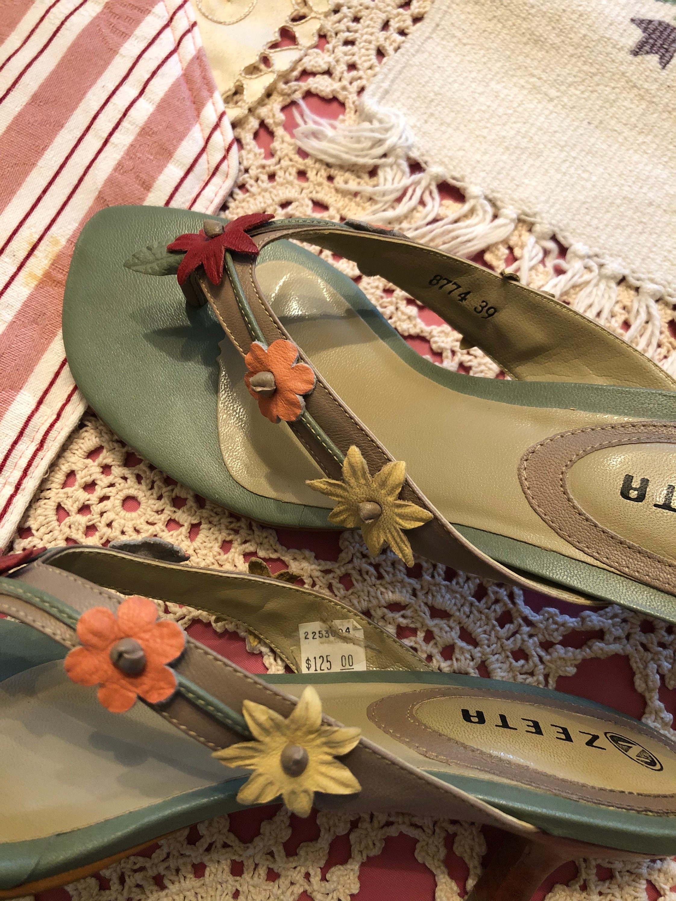 Vintage ZEETA Leather Sandals.reduced - Etsy