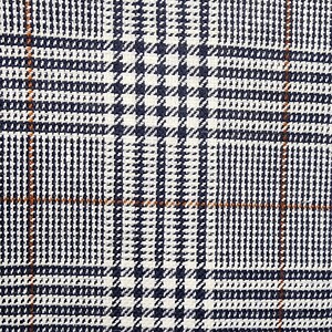 Navy, White, Rust Linen Windowpane Fabric, 9oz, 3 Yards, Soft Linen for ...