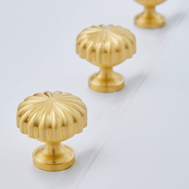 Solid Brass Drawer Pulls - Etsy