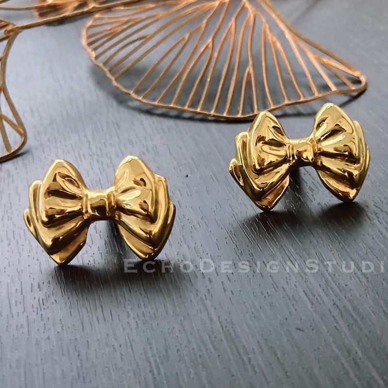Gold Bow Knobs - Etsy