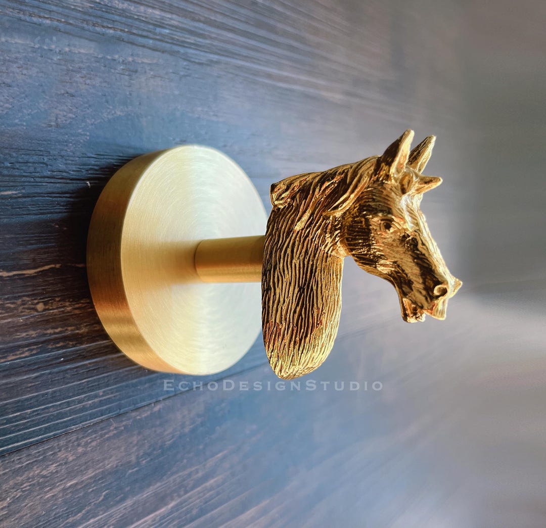 Unicorn Hook Solid Brass Hook Gold Metal Hanger Decorative Hanger Hook ...
