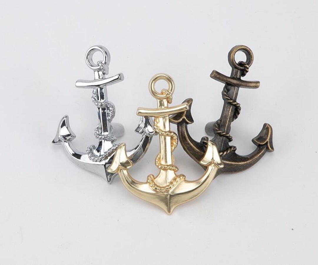 Marine Anchor Metal Cabinet Knob Handles Drawer Pulls Knobs Dresser ...