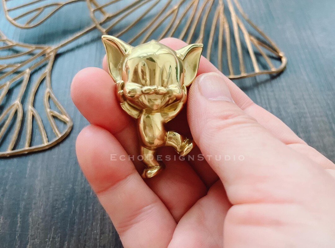 Solid Brass Mouse Cabinet Knob - Modern Drawer Pull (BS-C-183) - Etsy
