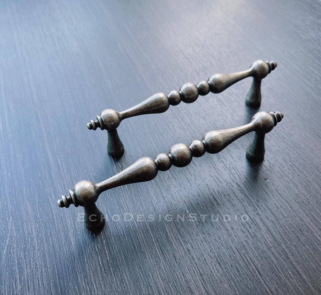 Antique Silver Metal Cabinet Knob Handle Drawer Pull Knob Dresser Pull ...