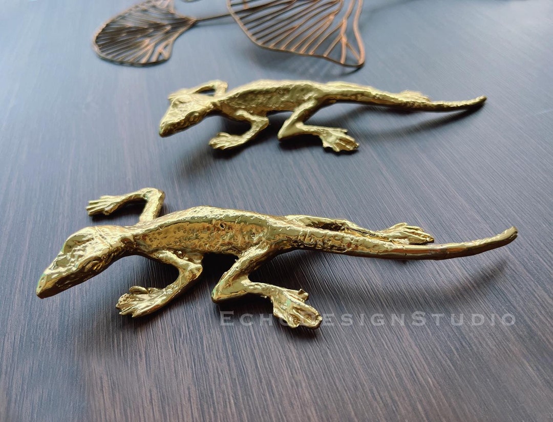 Gecko Solid Brass Cabinet Knob Handles Drawer Pulls Knobs Dresser Pulls ...