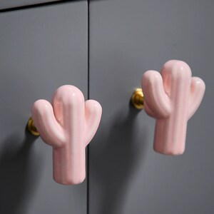 Cactus Cabinet Knob Ceramic Handles Drawer Pulls Knobs Dresser Pulls ...