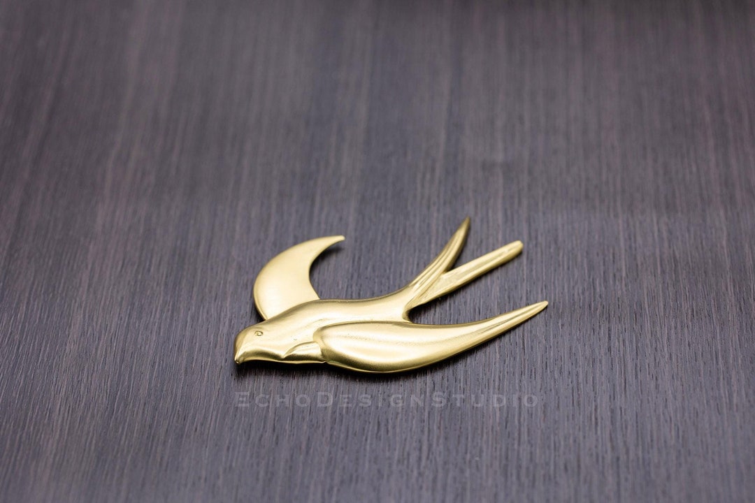 Swallow Solid Brass Cabinet Knob: Modern Gold Dresser Pull (BS-C-291 ...