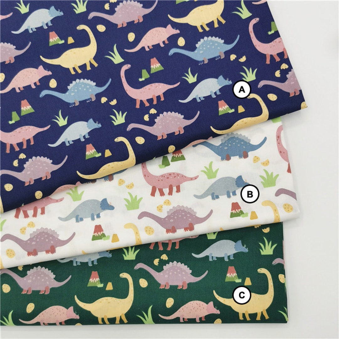 Dinosaur Cotton Fabric Animal Fabric 160cm Wide Cotton Material Sewing ...