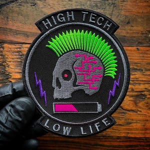 High Tech Low Life Patch NEON - Etsy