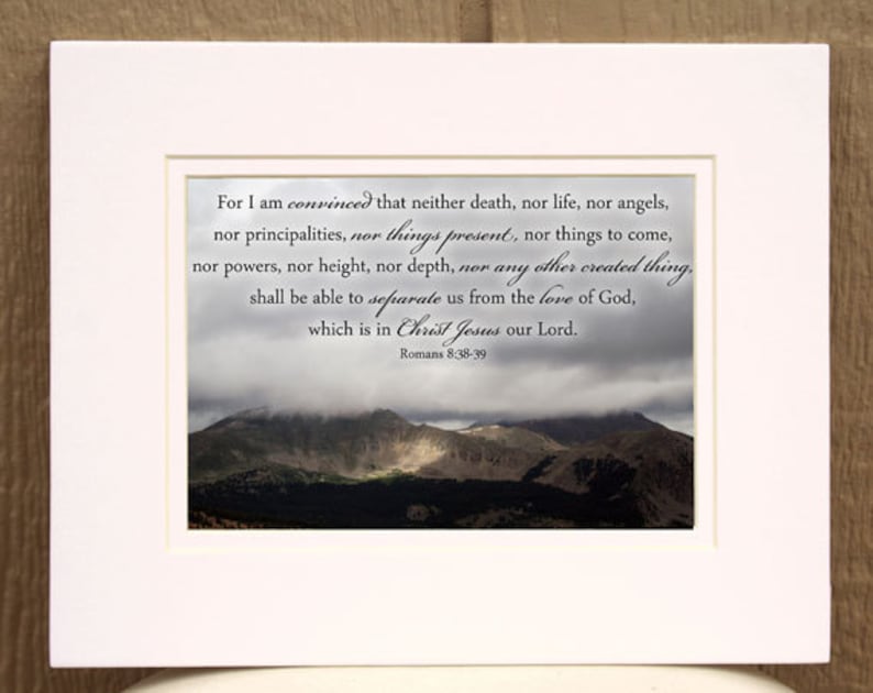 Romans 8 38-39 Bible Verse Wall Art Rocky Mountains Photo Christian ...