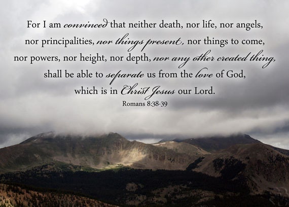 Romans 8 38-39 Bible Verse Wall Art Rocky Mountains Photo - Etsy