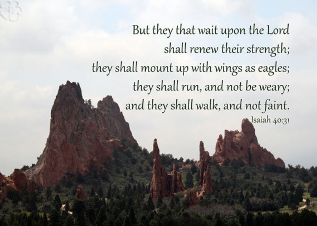 Christian Photo Print - Isaiah 40 31 Garden of the Gods, Christian Home ...