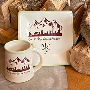 Studio Pottery LOTR Fellowship of the Ring Plate - Etsy